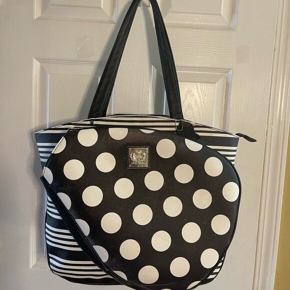 Court Couture | Bags | Courtcouture Cassanova Tennis Bag Stripes Dots ...